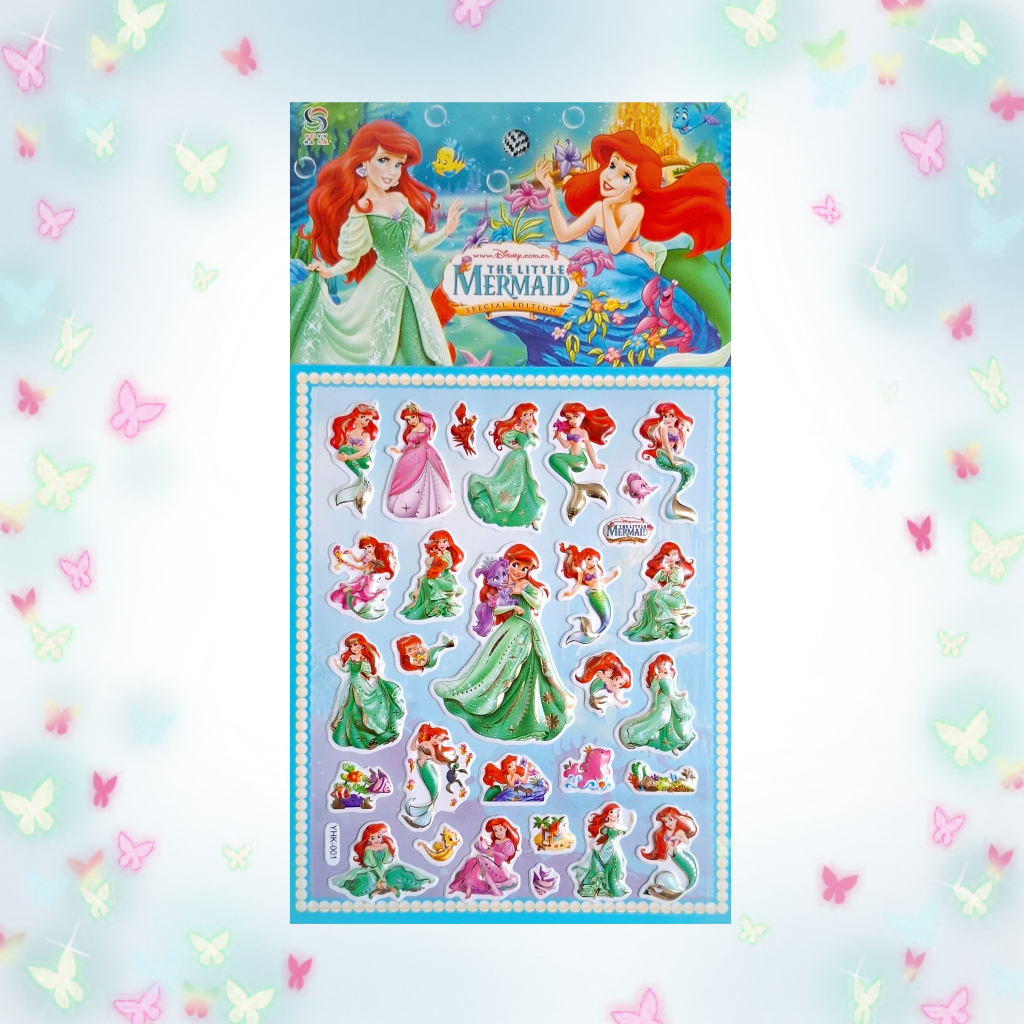 Jual Sticker Timbul Gambar Tempel Stiker Anak Karakter Disney Princess ...