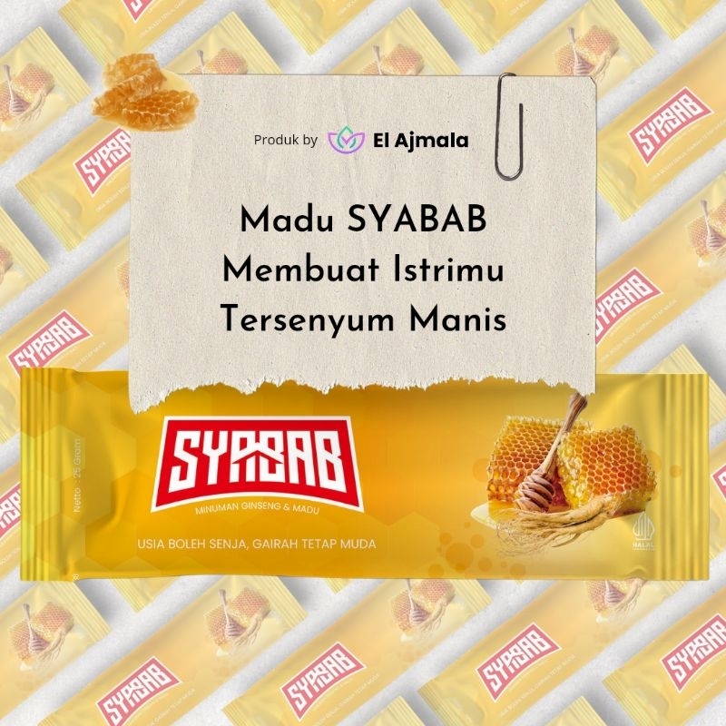 Jual 5 Sachet Madu SYABAB Suplemen Pria | Madu Kuat Pria | Shopee Indonesia