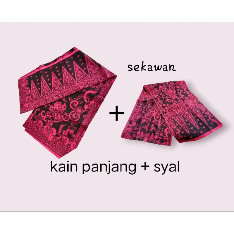 Jual ( 1 SET) BAHAN BATIK BADUY GERABAH PING, GUCCI + SYAL, SAL ...