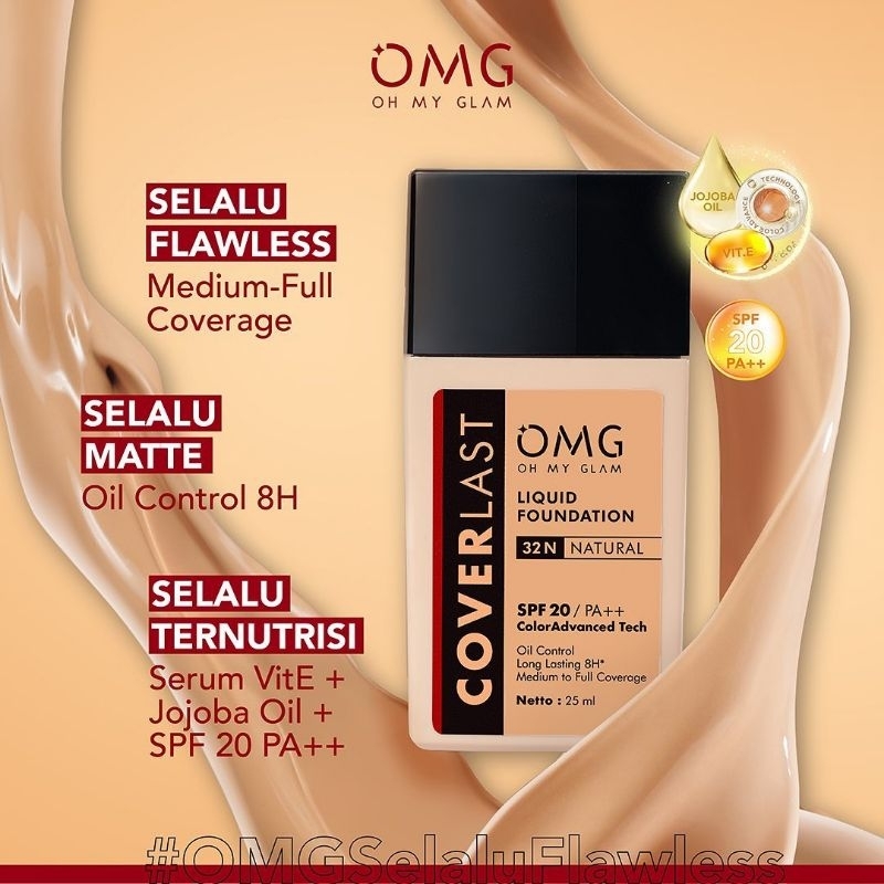 Jual OMG Coverlast Liquid Foundation 25ml | Shopee Indonesia