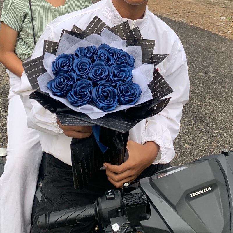 Jual buket bunga pita satin 10pcs + glitter | Shopee Indonesia