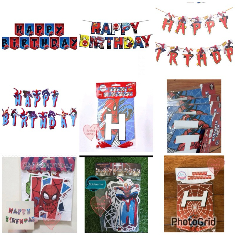 Jual BANNER SPIDERMAN merah hitam biru 3D marvel/BANNER SEGILIMA ...