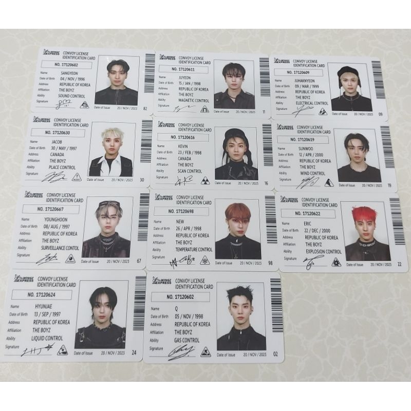 Jual READY The Boyz ID CARD set all member phantasy sixth sense warn ...