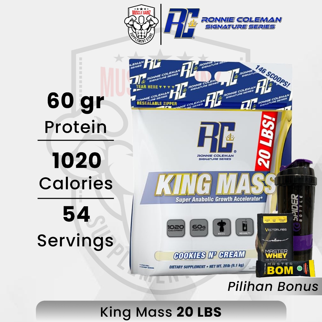 Jual RC King Mass Gainer 20lbs Ronnie Coleman Mass Gainer Sermas ...