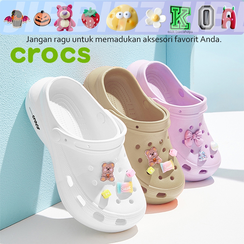 Jual Sandal CROC S Baim Wanita Import Nyaman kodok jelly Lucu Karet ...