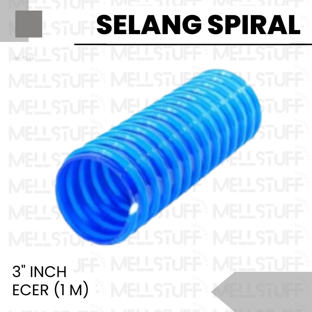Jual Selang Spiral Hisap 3" Inch Meteran (Eceran) Selang Air HIsap Best Quality | Shopee Indonesia