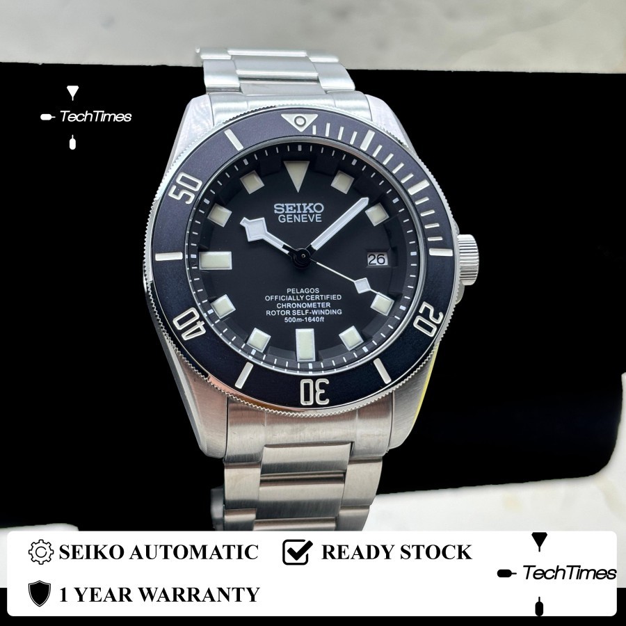 Jual Seikomod Pelagos TDR NH35 Automatic Seiko Pelagos Mod Black ...