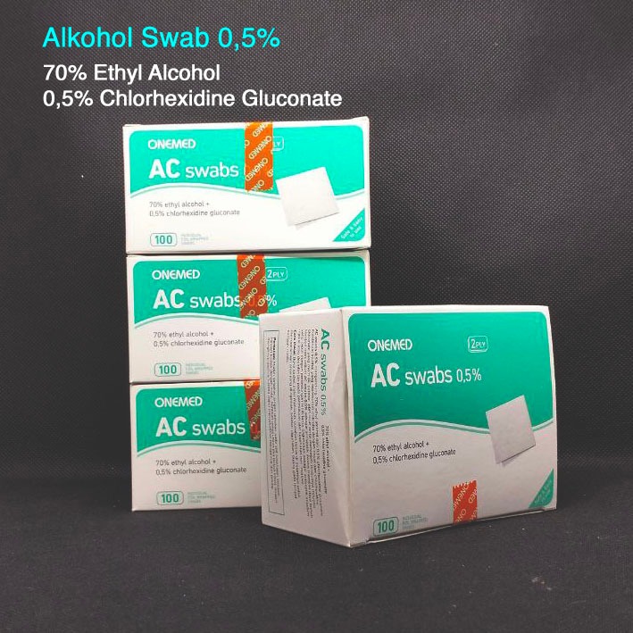 Jual Alkohol Swab AC 0,5% OneMed / Alkohol Swab dengan 0,5% ...