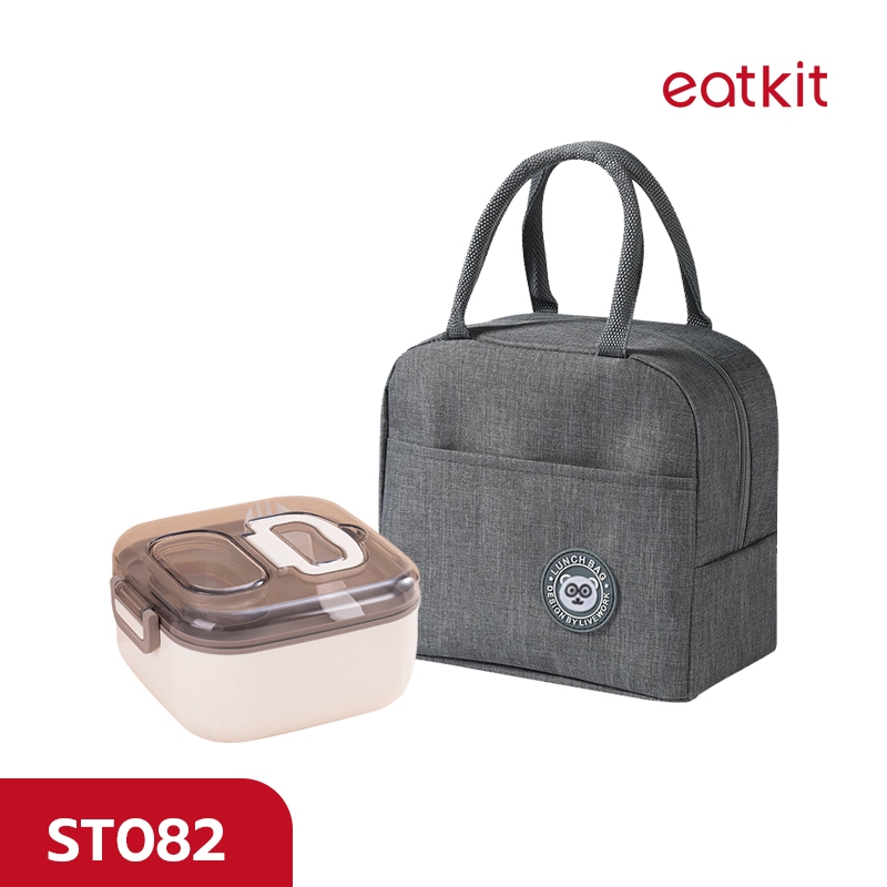 Jual Eatkit 850ml Kotak Bekal Set Lunch Box Set 3in1 Kotak Makan Set Microwave Gratis Alat Makan ...