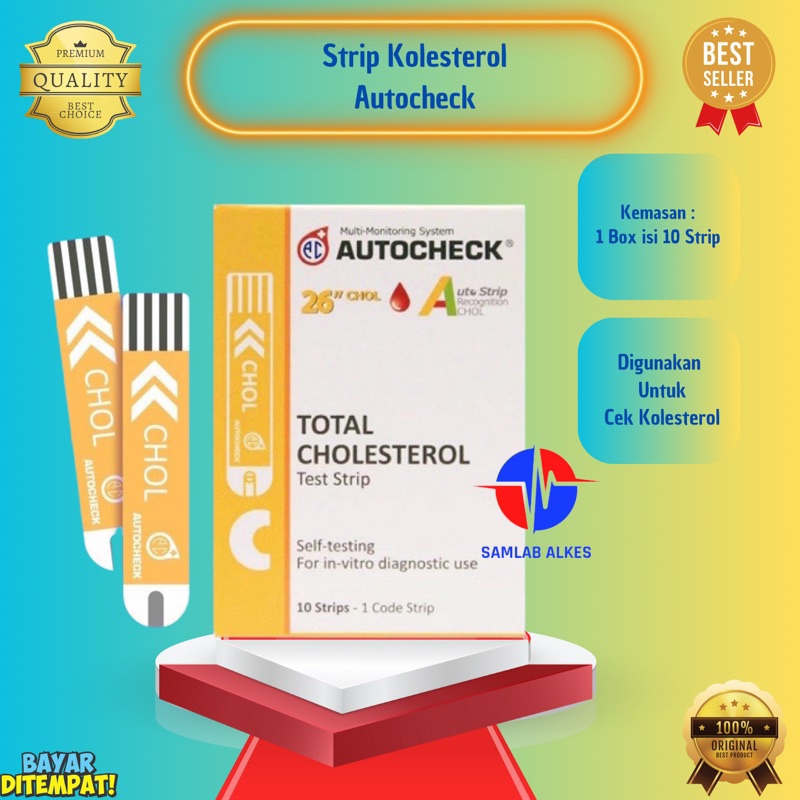 Jual (COD) AUTOCHECK CHOLESTEROL / AUTOCHECK KOLESTEROL 10 STRIP ...
