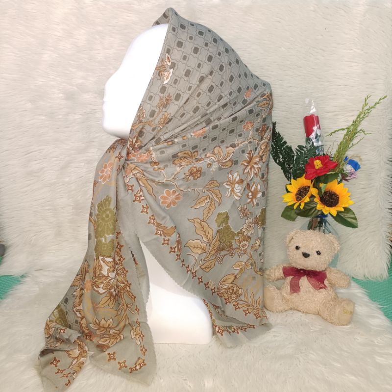 Jual Denay motif/Jilbab segi empat denay/Denay voal premium/AQILLA ...
