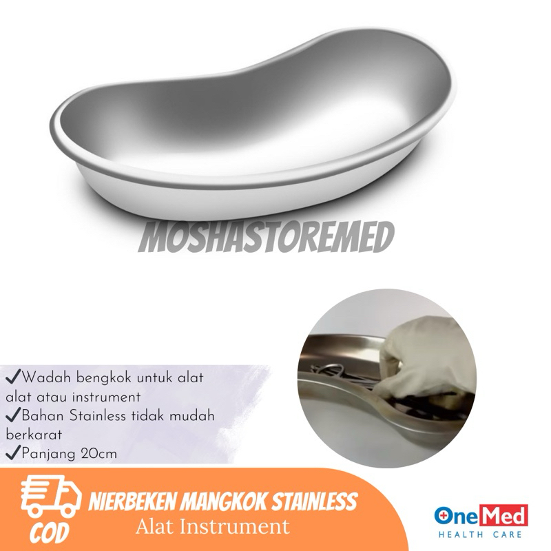 Jual ONEMED-Nierbeken Stainless Mangkok Bengkok 20Cm | Shopee Indonesia
