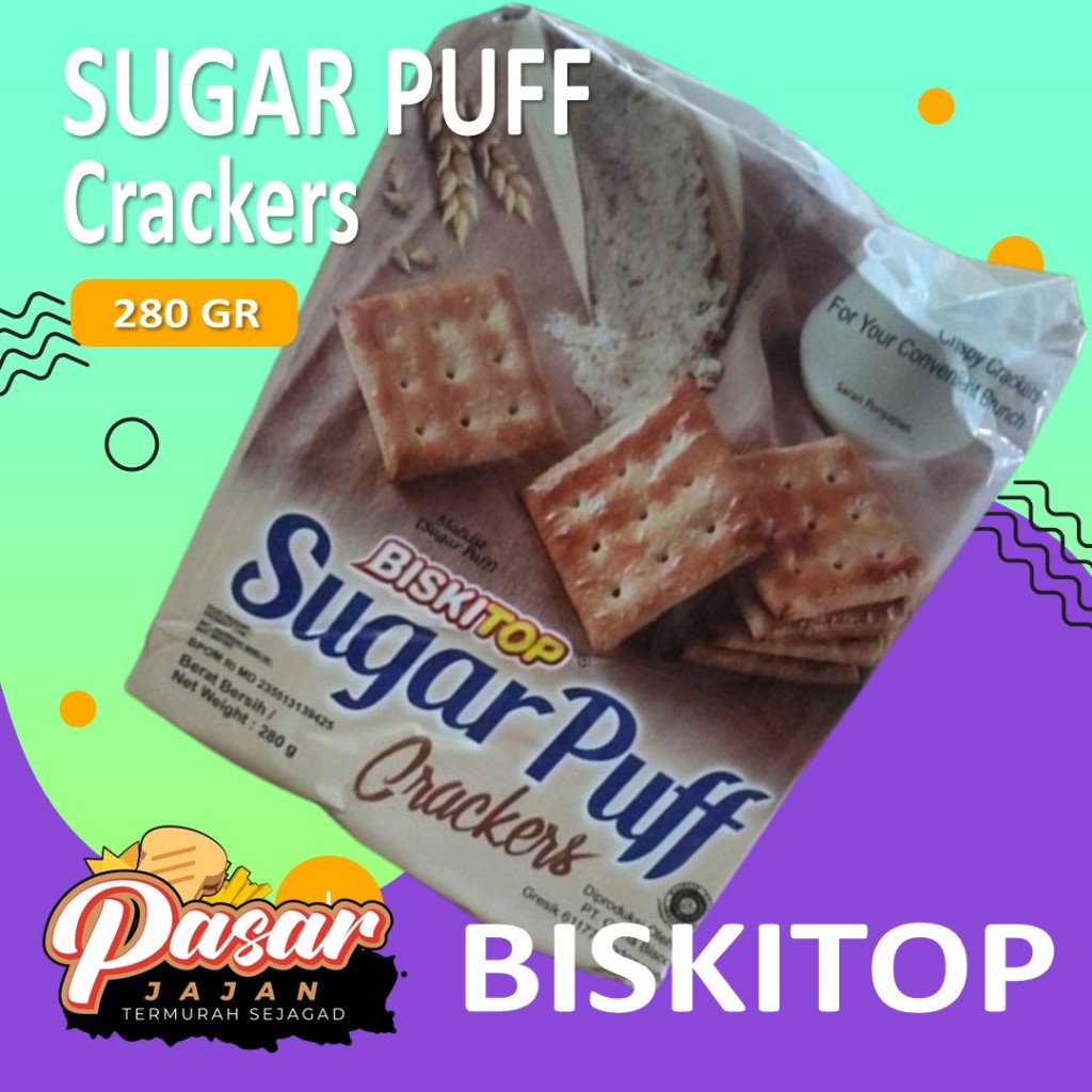 Jual Sugar Puff Crackers Biskitop Malkis Kabin 280Gr | Shopee Indonesia