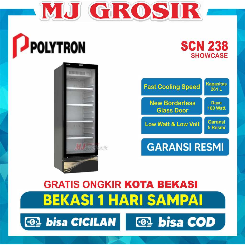 Jual SHOWCASE POLYTRON SCN 238 X / SCN 288 DISPLAY COOLER KULKAS LOW ...