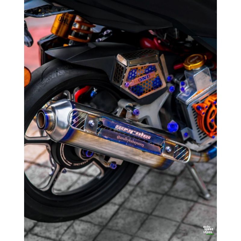 Jual Knalpot Costum Kondoman ala Luster inlet 38 ala Titanium Vario Pcx ...