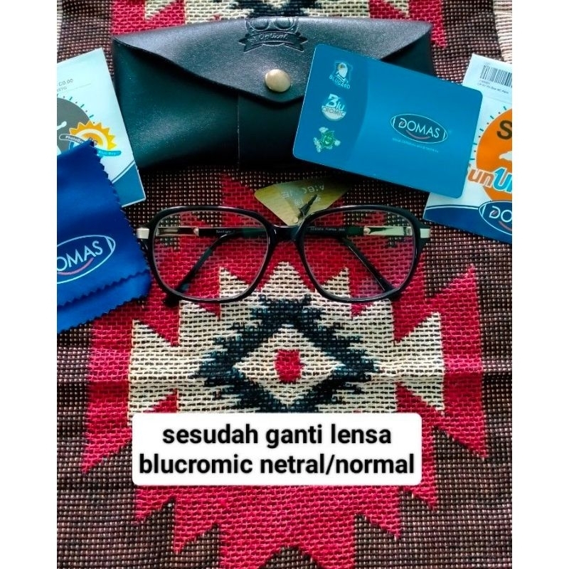 Jual Lensa blucromic By Domas(netral/normal)+ jasa paset lensa (pemasangan lensa ke frame ...