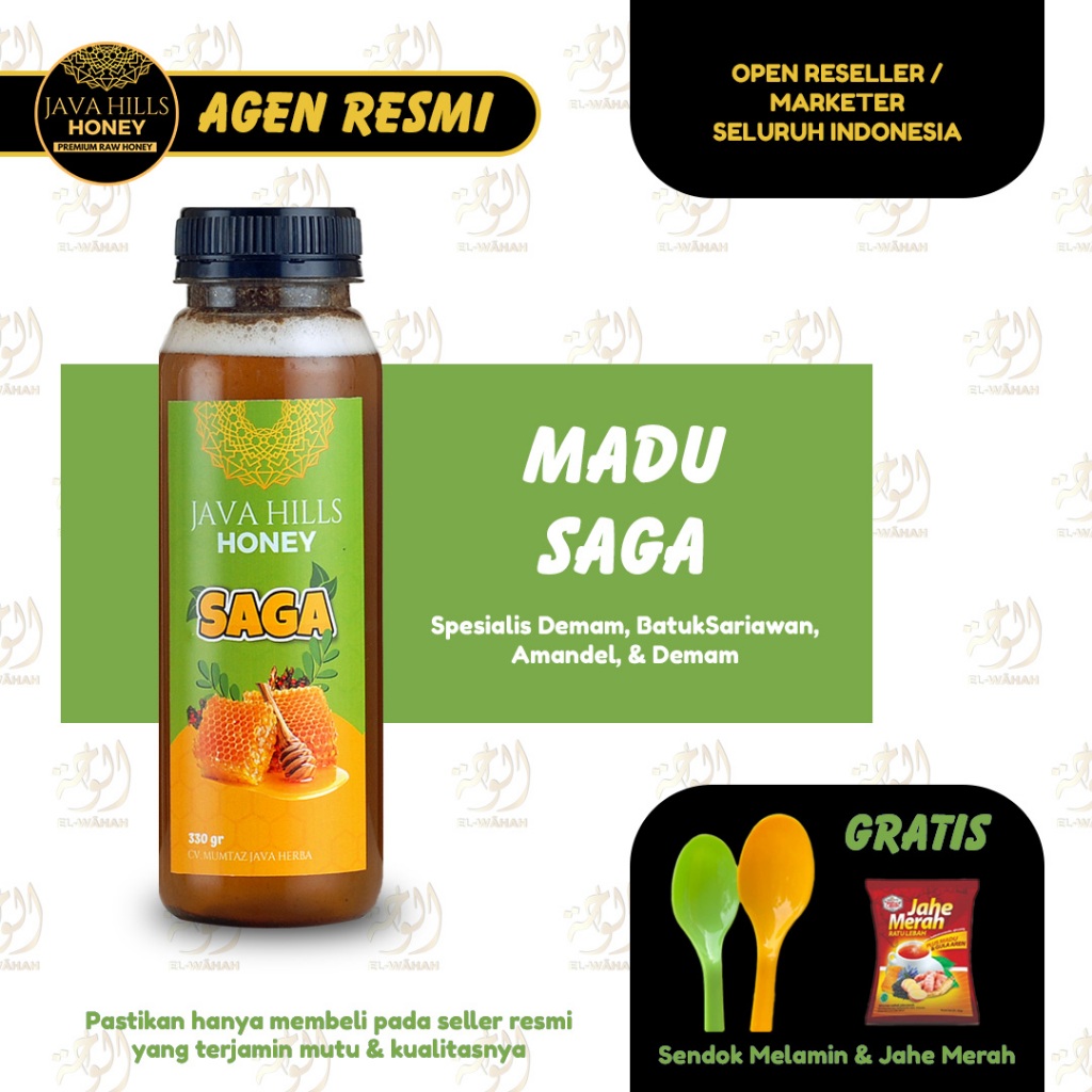 Jual Madu Saga Javahills Java Hills Honey Premium Raw Gurah Herbal ...