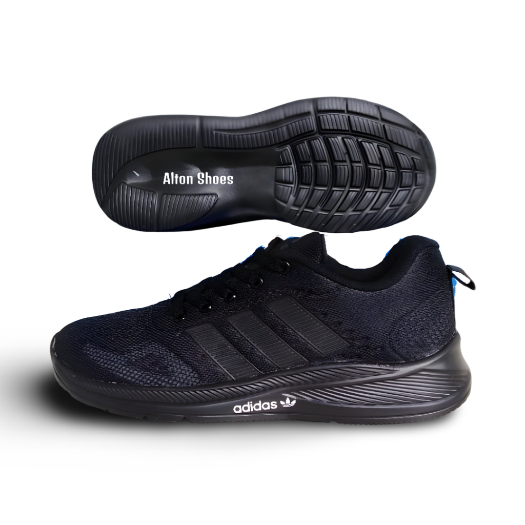 Jual Sepatu Sekolah Sneakers Casual Hitam Polos Pria Wanita Dewasa SMP ...