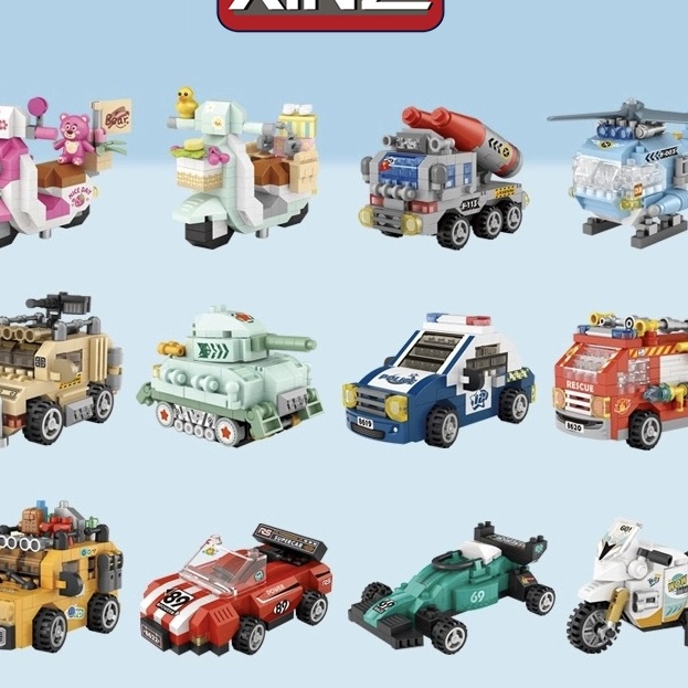 Jual KF7 XiNZ Blok Bangunan Mobil Truk Bricks Motor Mainan Balok Nano ...
