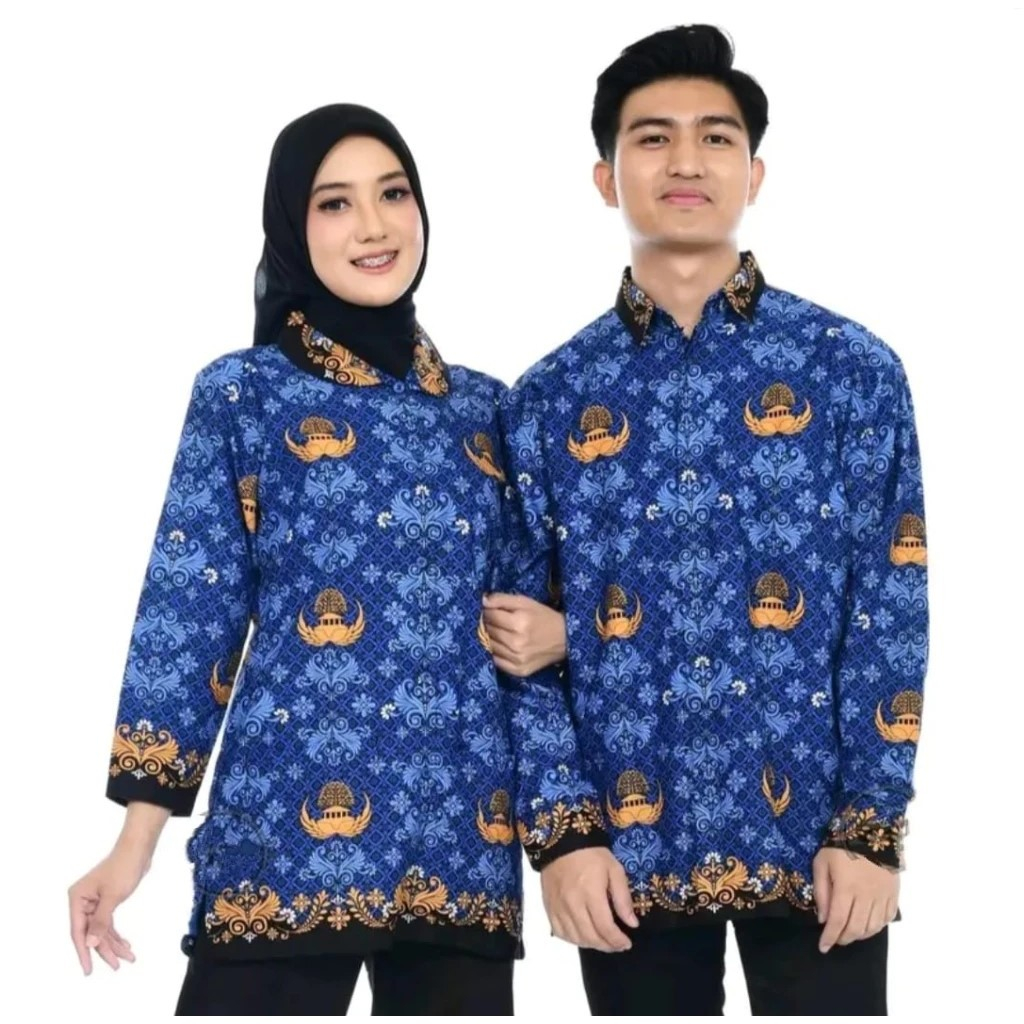 Jual Baju Seragam Batik Korpri Resmi Terbaru Pria Dan Wanita Lapis Furing | Shopee Indonesia