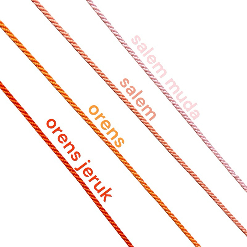 Jual Tali Ulir Warna OREN JINGGA panjang 1 meter tebal 1mm 2mm 3mm ...