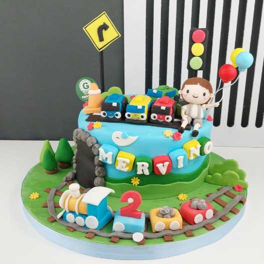 Jual CAKE TEMA TAYO KERETA / UK 20CM | Shopee Indonesia