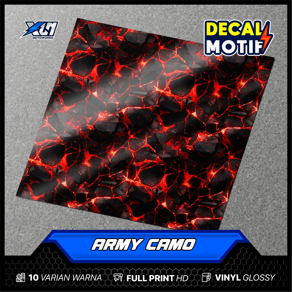 Jual Sticker Motor Keren Decal Motif Stone Crack Ukuran 50 x 50 cm ...