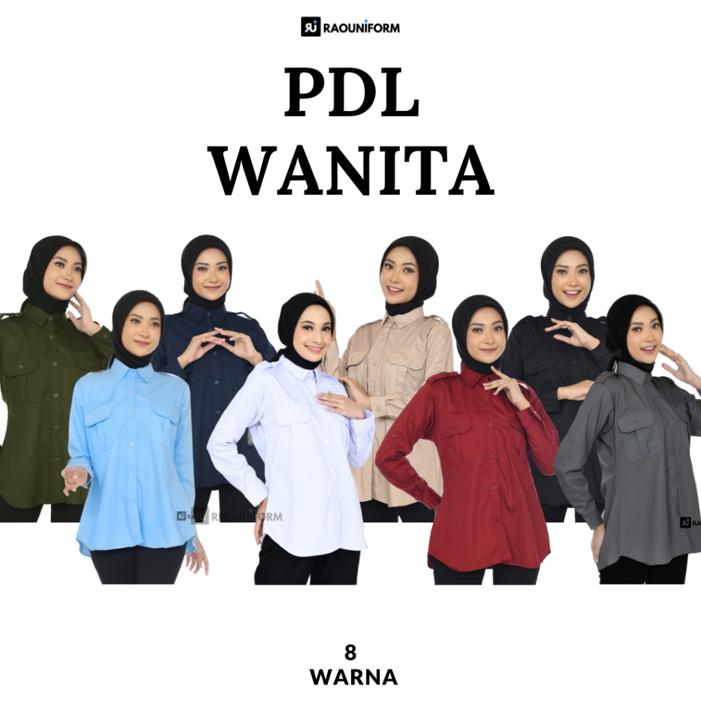 Jual Kemeja PDL Wanita/Seragam Dinas PNS Wanita/Baju Kerja PDL Custom ...