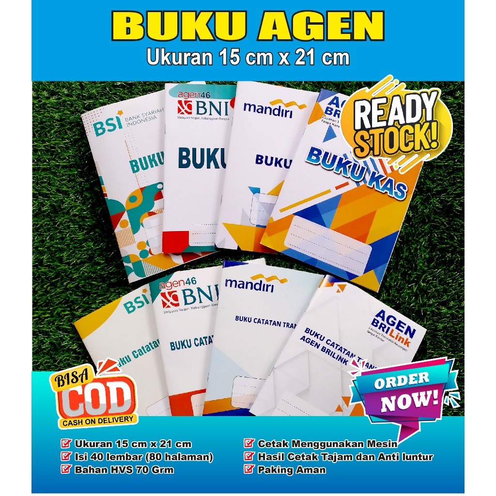 Jual BUKU CATATAN TRANSAKSI AGEN BRILINK / BUKU KAS BRILINK /AGEN BSI ...