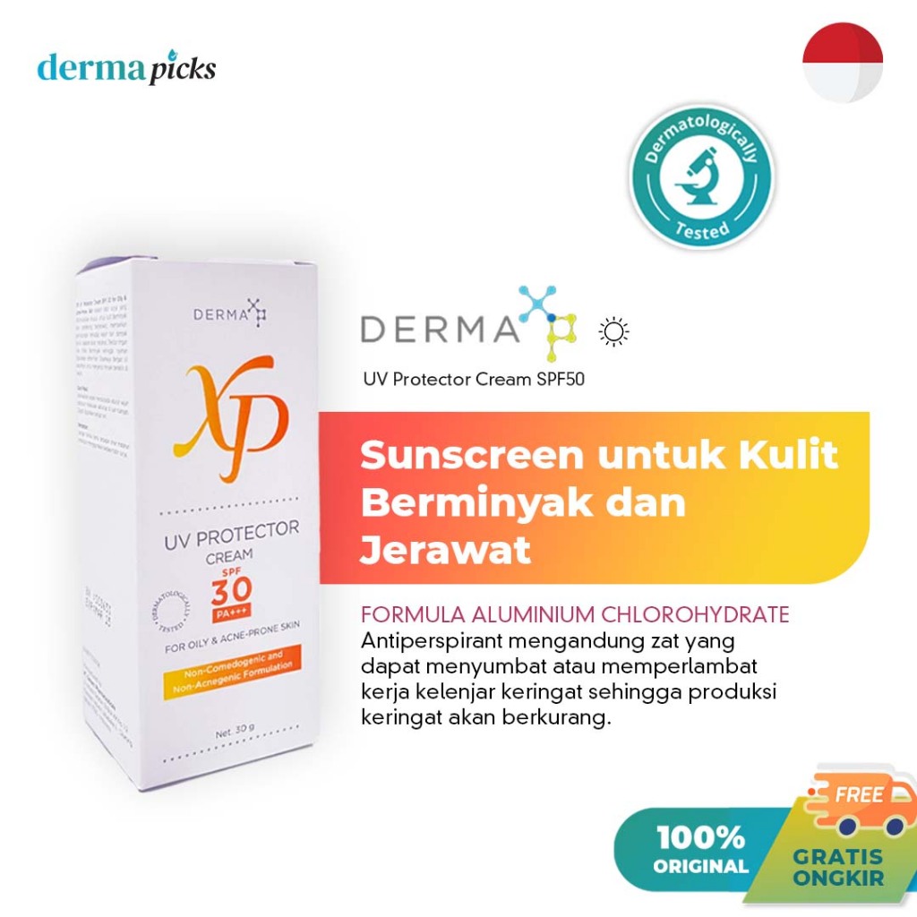 Jual Derma XP UV Protector Cream SPF 30: Untuk Kulit Berminyak ...