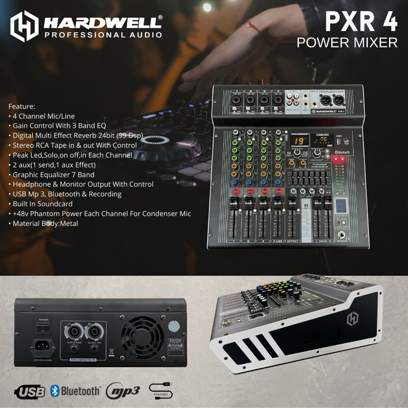 Jual Power Mixer 4ch Hardwell PXR-4 ORIGINAL | Shopee Indonesia