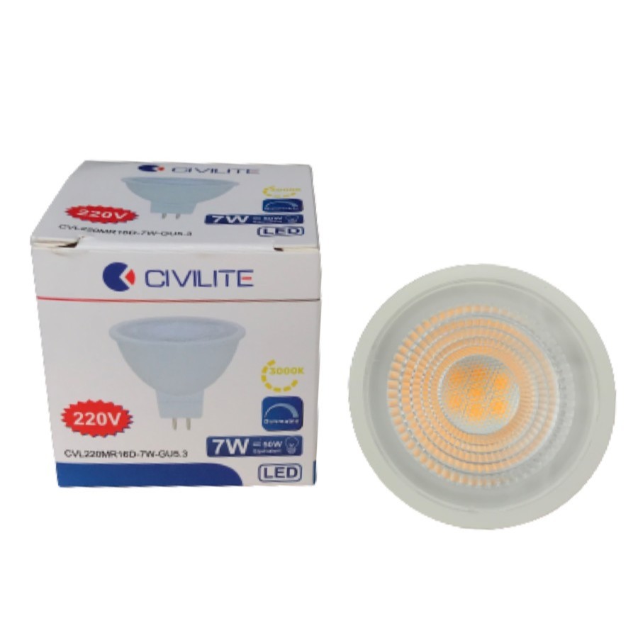 Jual Lampu Dimmer LED MR16 7 watt 220V Civilite Led spot MR16 - Warm ...