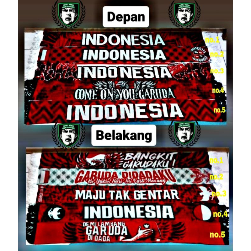 Jual Syal Indonesia Scarf Rajut Timnas Garuda Didadaku | Shopee Indonesia