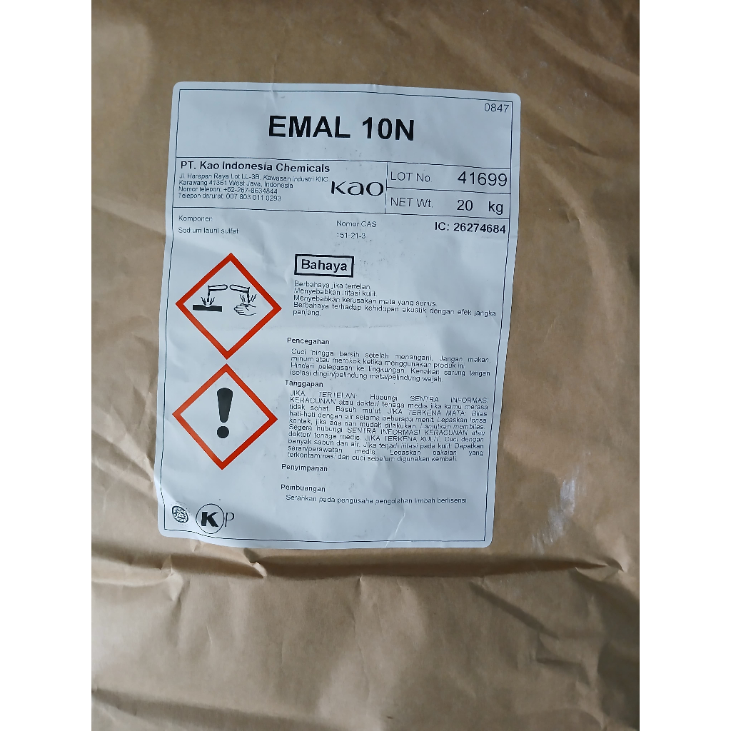 Jual EMAL 10N Sodium Lauryl Sulfate 1 Kg | Shopee Indonesia