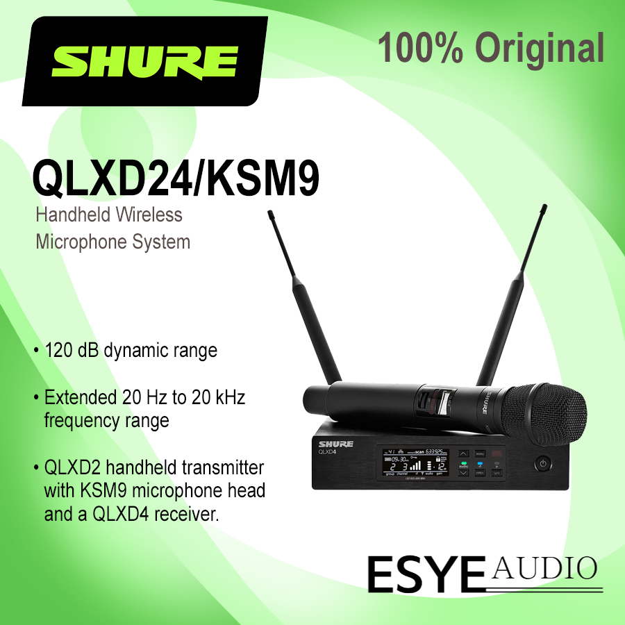 Jual SHURE QLXD24/KSM9 Handheld Wireless Microphone System | Shopee Indonesia