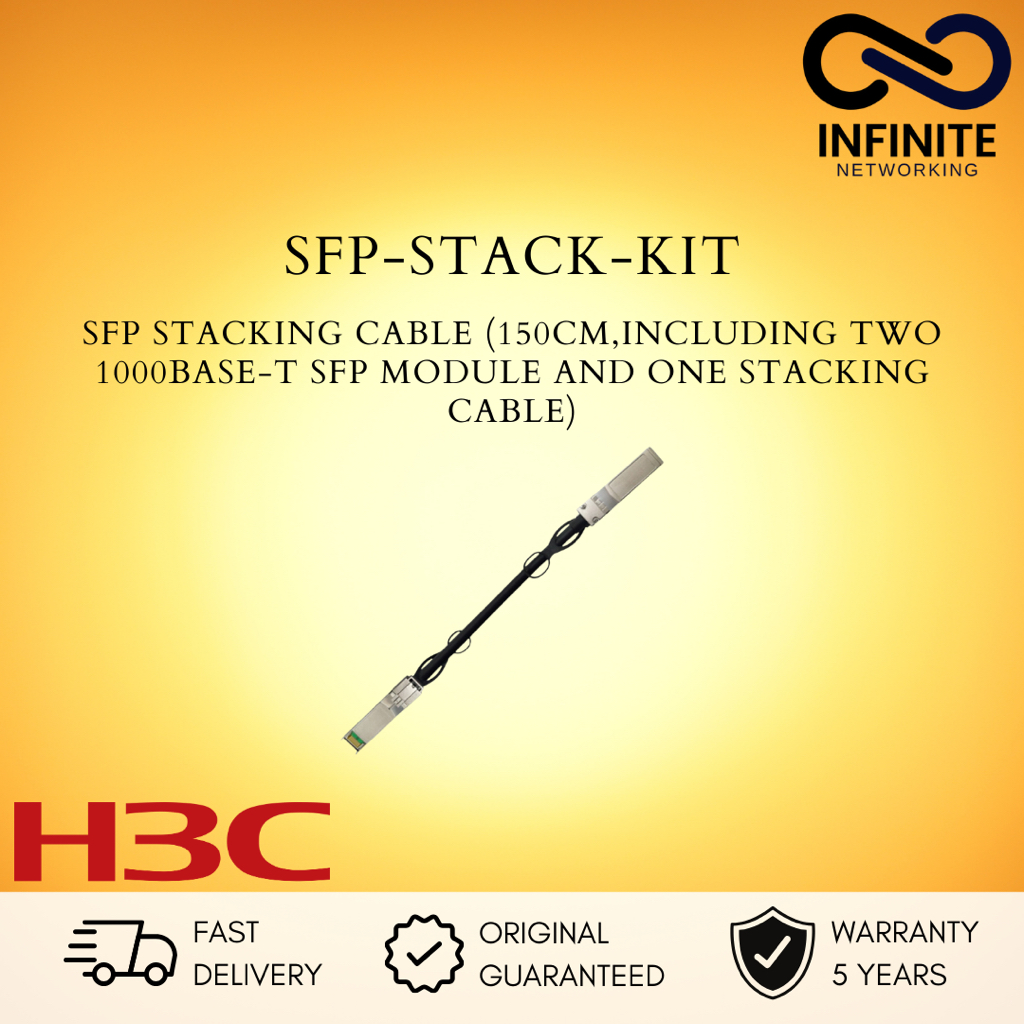 Jual H3C SFP-STACK-Kit SFP Stacking Cable (150cm,including two 1000BASE ...