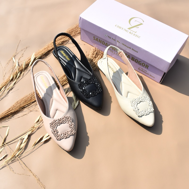 Jual Official Cheung Kuedz Cassandra Sepatu Flatshoes Tali Belakang ...
