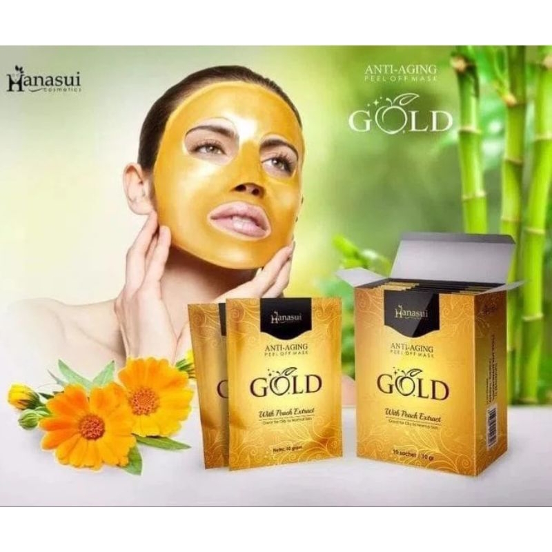 Jual HANASUI NATURGO MASKER GOLD (BOX) | Shopee Indonesia