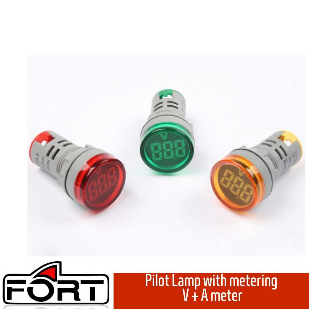 Jual Pilot Lamp with Metering 22mm 220VAC Bulat | Shopee Indonesia