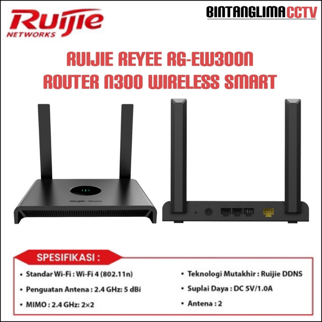 Jual Ruijie Reyee RG-EW300N N300 Easy Setup Wireless Router | Shopee Indonesia