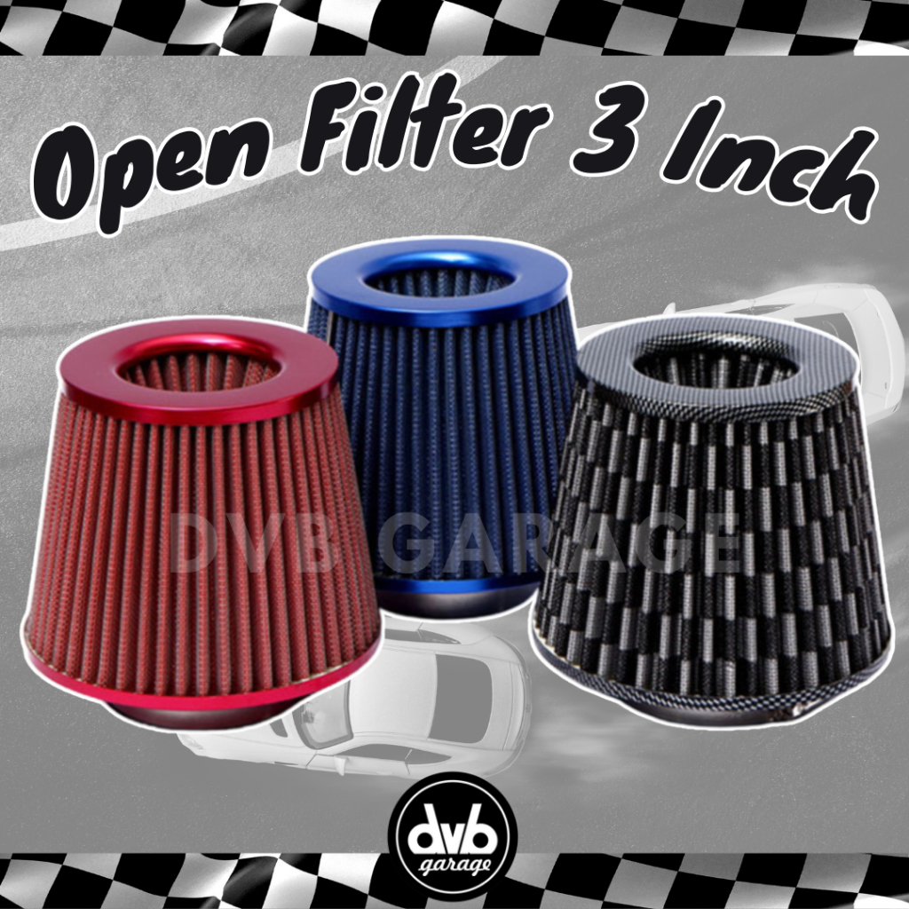 Jual OPEN FILTER 3 INCH 76MM ALUMINIUM CARBON MOBIL UNIVERSAL | Shopee ...