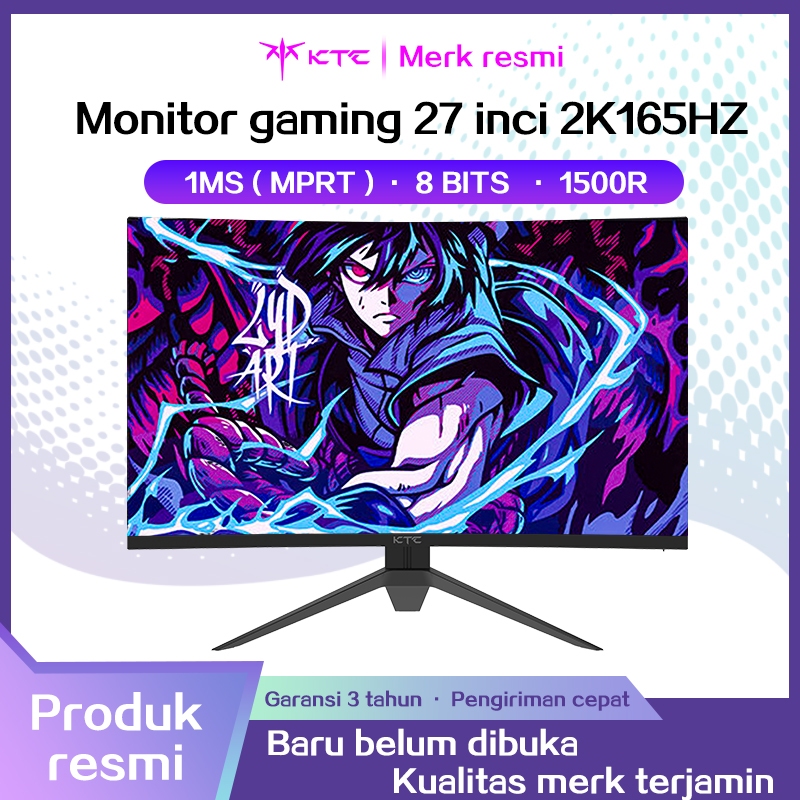 Jual MIIGO- layar lengkung 27 inci 144HZ,layar HD, monitor permainan ...