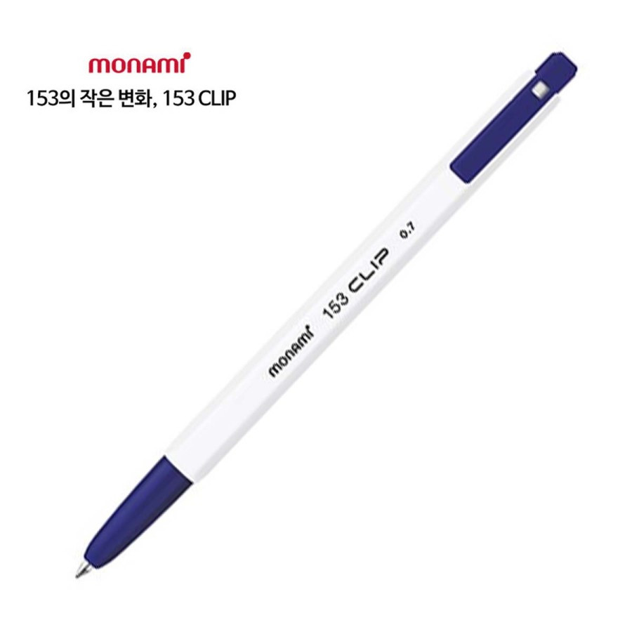 Jual [Monami] 153 Clip Ballpoint Pen 0.7mm / Oil Based Pen / Pulpen ...