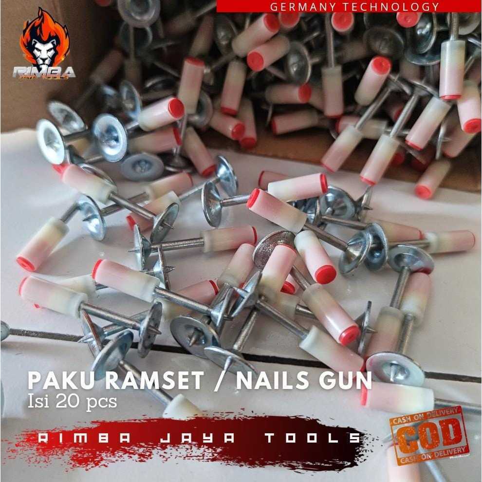 Jual PAKU RAMSET NAILS GUN ISI ULANG PAKU TEMBAK BETON ISI 50 PCS ...