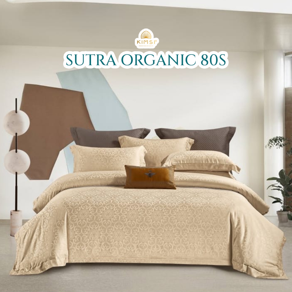 Jual BEDCOVER SET SPREI SUTRA ORGANIC 60S MOTIF BUNGA MINIMALIS BED ...