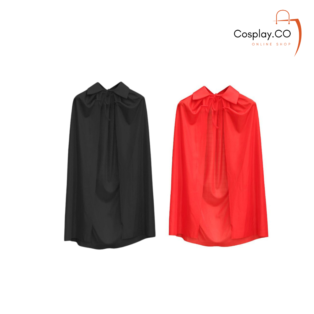 Jual Cosplay Jubah Hitam Merah Halloween Kerah Pria Wanita | Shopee ...