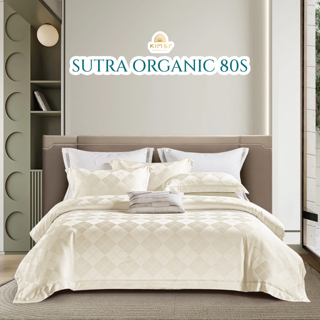 Jual BEDCOVER SET SPREI SUTRA ORGANIC 60S MOTIF BUNGA MINIMALIS BED ...