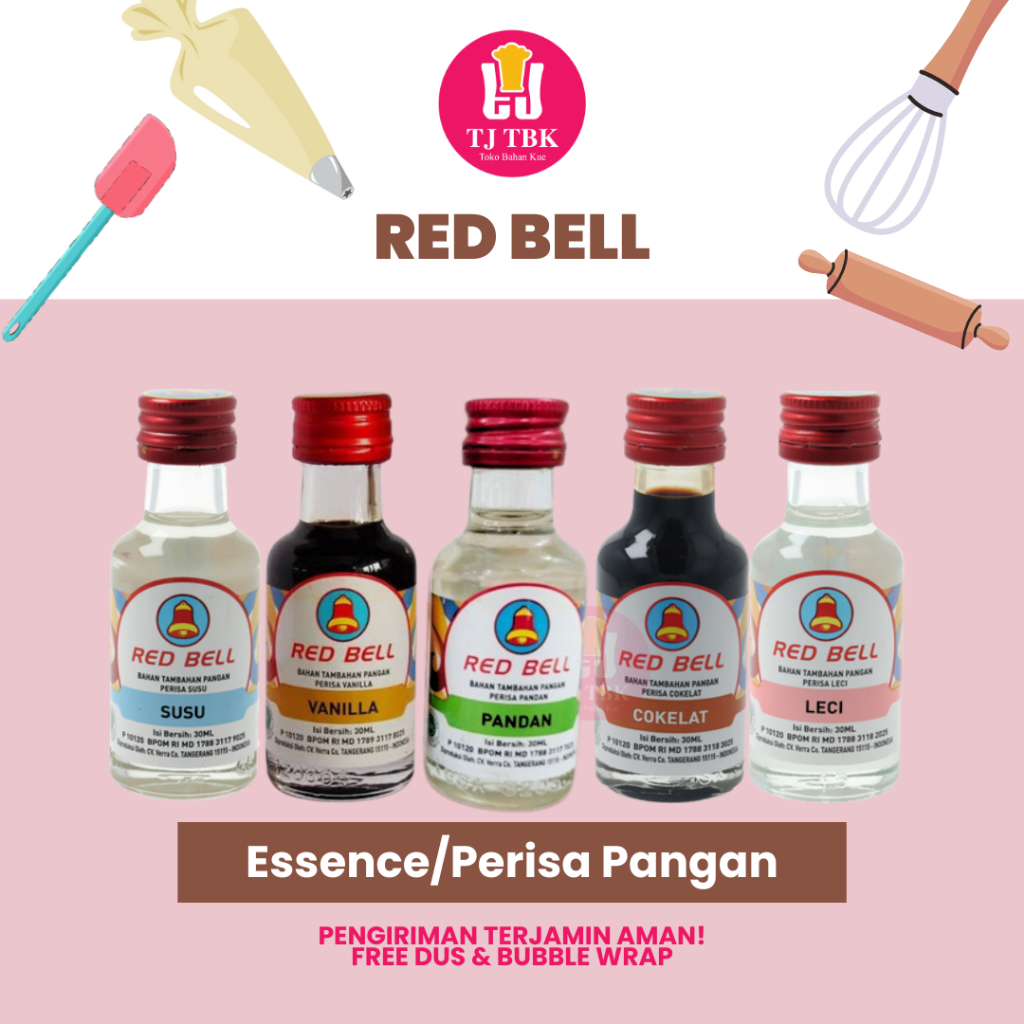 Jual Red Bell Essence 30ml (Vanilla, Pandan,Leci, Susu dan Coklat ...