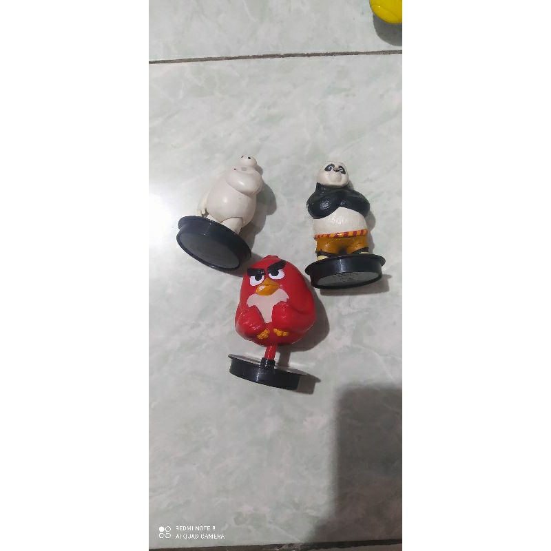 Jual mainan figure topper kartun baymax kungfu panda angry birds ...