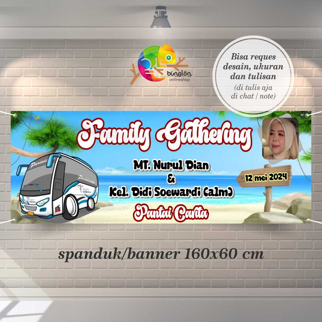 Jual Spanduk Banner Family Gathering Study Tour Keluarga Besar Free ...